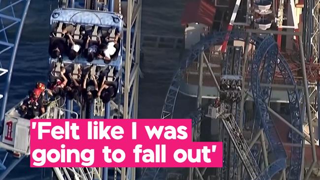 Terrifying coaster rescue as US students stranded for hours in 'brutal ...